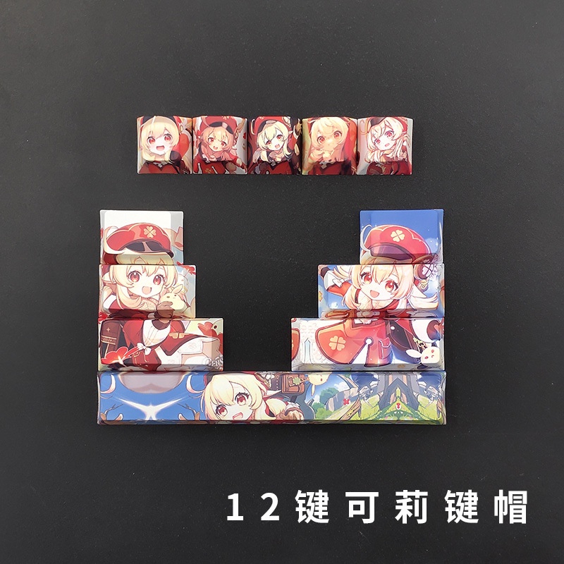 12pcs Anime Keycaps เชอร์รี่ PBT Dye Sublimation Mechanical Keycaps DIY ...