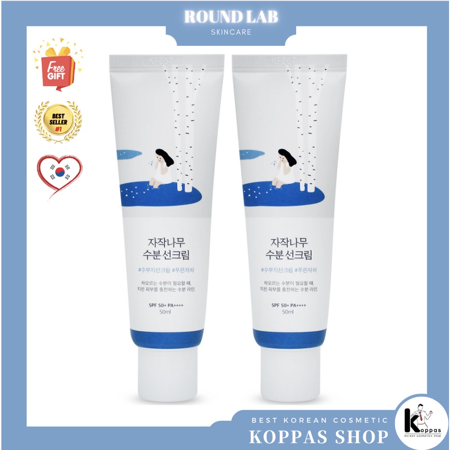 [RoundLab] Birch Juice Moisturizing Sun Cream ครีมกันแดด (50ml + 50ml) ROUND LAB | Shopee Thailand