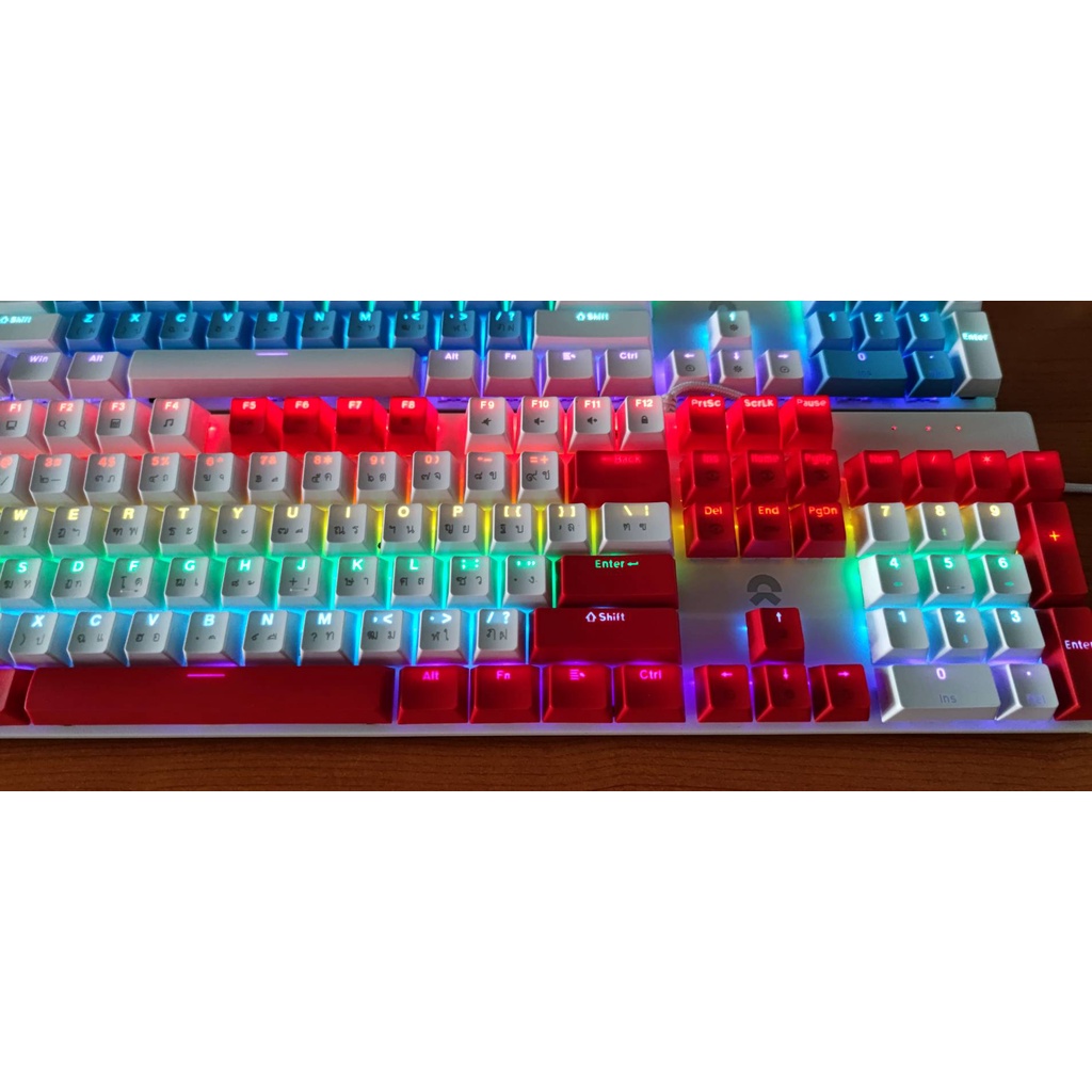 Keyboard Gaming Mechanical OKER K458 MIXED BACKLIT BLUESWITCH รับประกัน ...