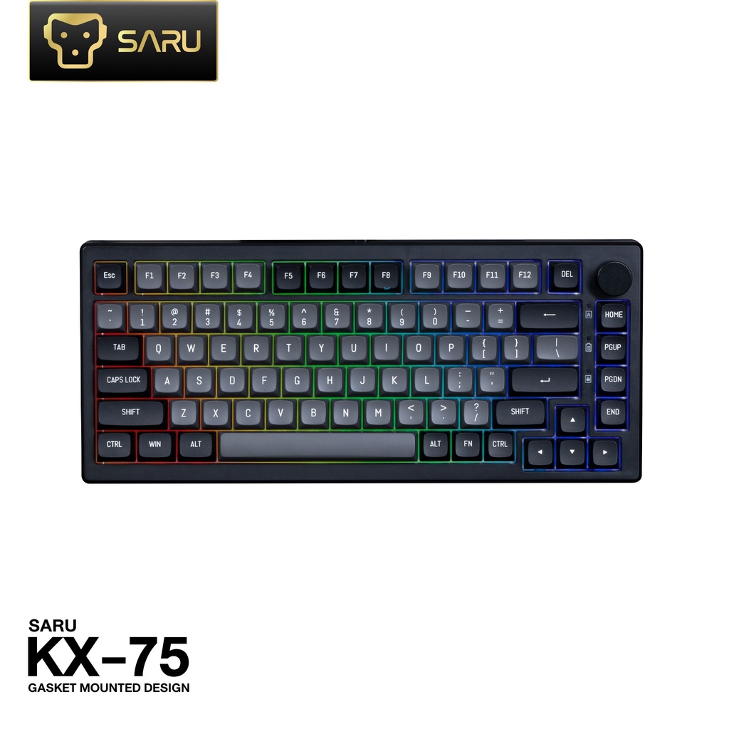[รับประกัน 1 ปี] SARU SPACE คีย์บอร์ดเกมมิ่ง KX-75 Full custom GASKET MOUNTED DESIGN พร้อม ...