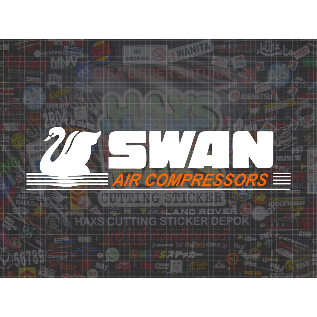 สติ๊กเกอร์ตัด โลโก้ Swan Air Compressor ขนาด 50cm | Shopee Thailand