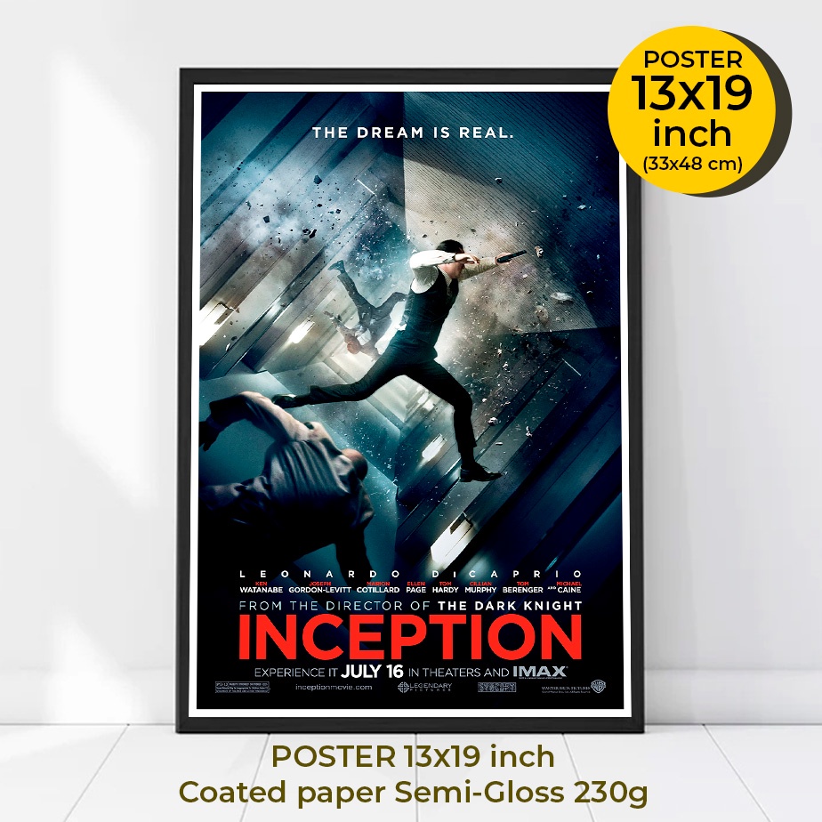 Inception Poster (2010) by Christopher Nolan / Leonardo DiCaprio ...