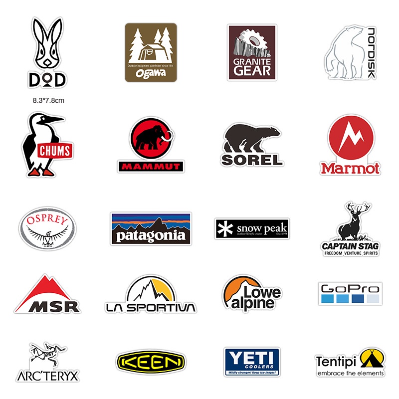 Big size Camping Brand travel patagonia YETI การตั้งแคมป์ สติกเกอร์ สเ ...
