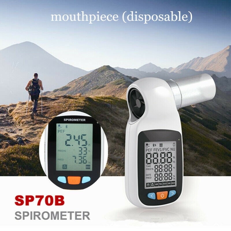 CONTEC Bluetooth Digital Spirometer Lung Function Breathing Pulmonary ...
