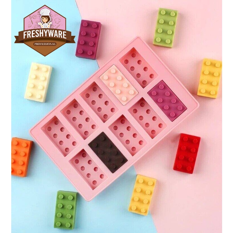 พิมพ์ซิลิโคน กัมมี่ บล็อก LEGO Building Bricks Blocks 5x2.8x1.5cm พิมพ์ ...