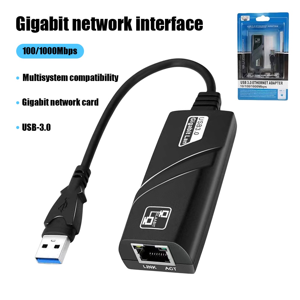 USB 3.0 to RJ45 Gigabit Lan 10/100/1000 Ethernet Adapter แปลง USB3.0 ...