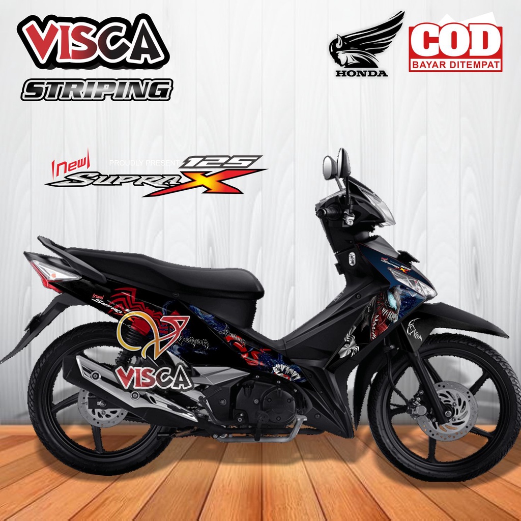 Striping Supra x 125 Fi - Supra x 125 Fi Lis Variation Striping Sticker ...
