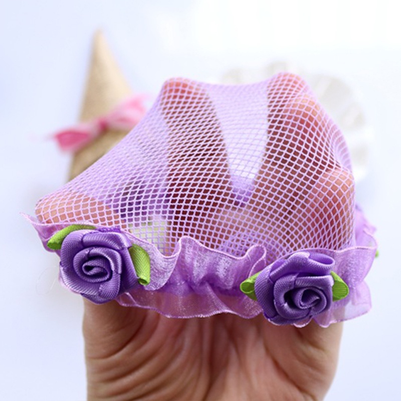 มายากล Cute Flower Girls 1PC Bun Hair Nets Adjustable Kids 5 Colors ...