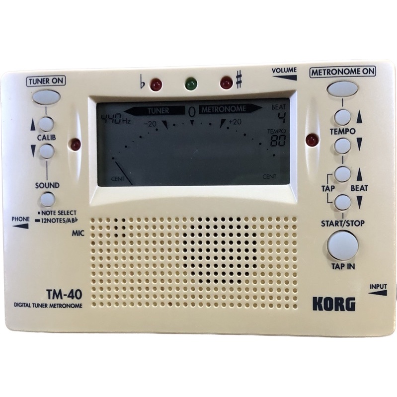 KORG Digital Tuner Metronome TM-40 (Pearl white) | Shopee Thailand