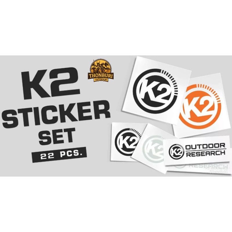 สติ๊กเกอร์ K2 ชุด 22 ดวง K2 STICKER SET 22 pcs. | Shopee Thailand