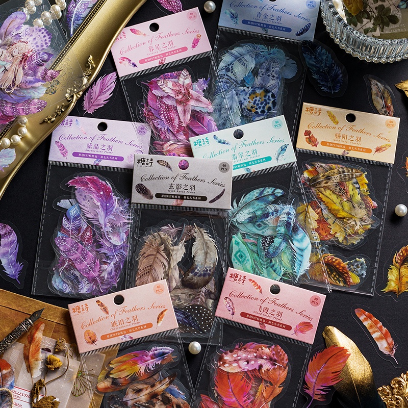 Enwei สติกเกอร์กระดาษ กันน้ํา สไตล์วินเทจ สําหรับตกแต่งสมุดภาพ 40 ชิ้น ...