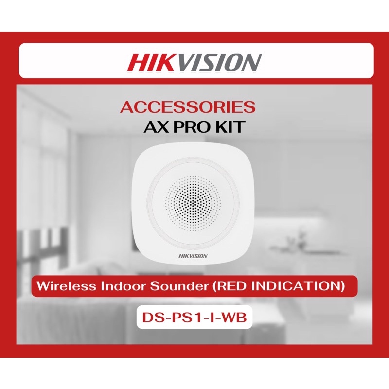 Hikvision Wireless Internal Sounder Indoor ไซเรนแจ้งเตือนมีไฟ LEDรุ่น ...