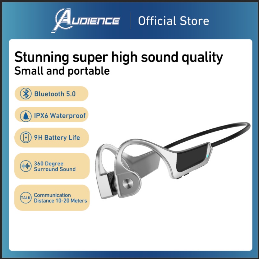 Real Bone Conduction Headphones Bluetooth 5.3 Wireless Earphones ...