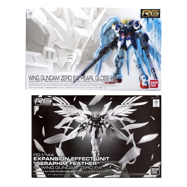 P-Bandai 1/144 RG Wing Gundam Zero EW (Pearl Gross ver.) + RG Expansion ...