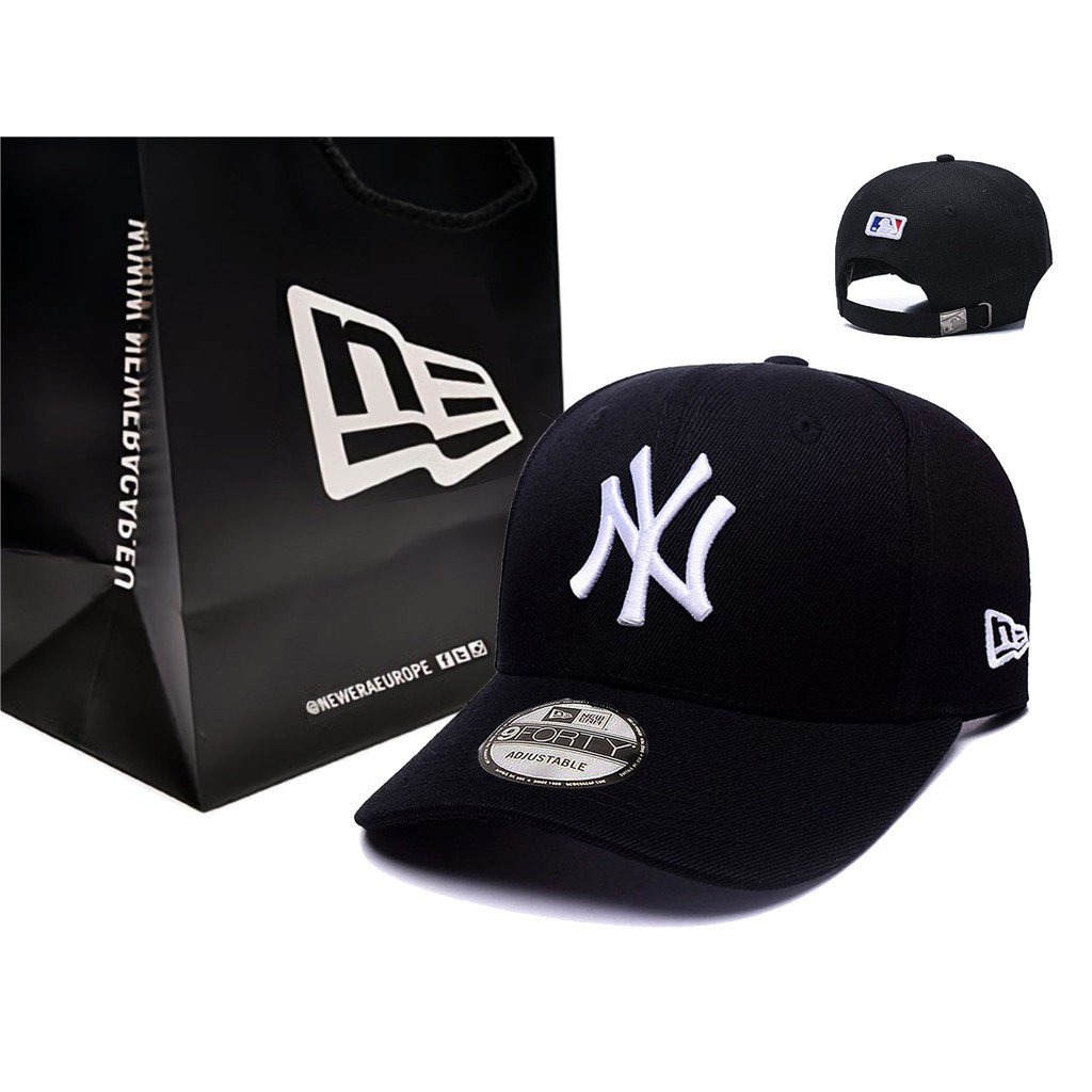 Ny หมวกเบสบอล MLB New York Yankees สีดํา สีขาว สีน้ําเงิน นําเข้า G9FL ...