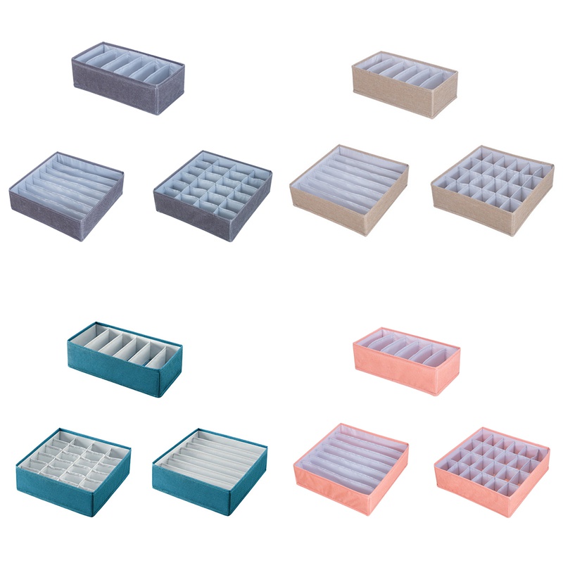 6PCS Drawer Storage Boxes Organisers Collapsible Closet For Underwear ...