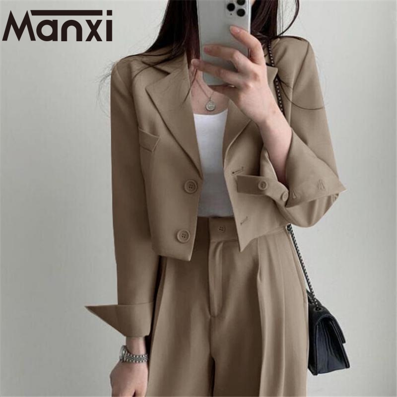 Manxi เสื้อสูท ชุดสูทผู้หญิง เกาหลี สินค้ามาใหม่ A26M005 | Shopee Thailand