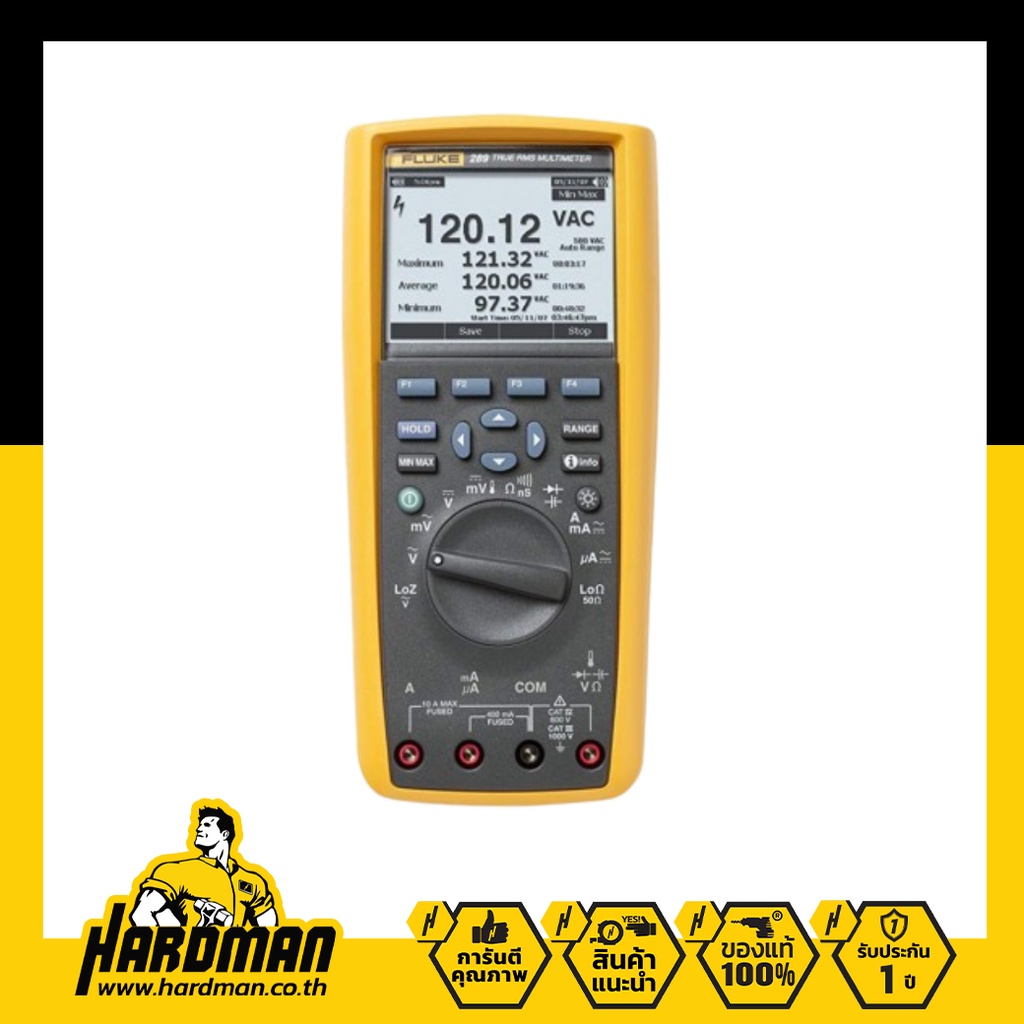 ดิจิตอลมัลติมิเตอร์ FLUKE 289 True-rms Industrial Logging Multimeter ...