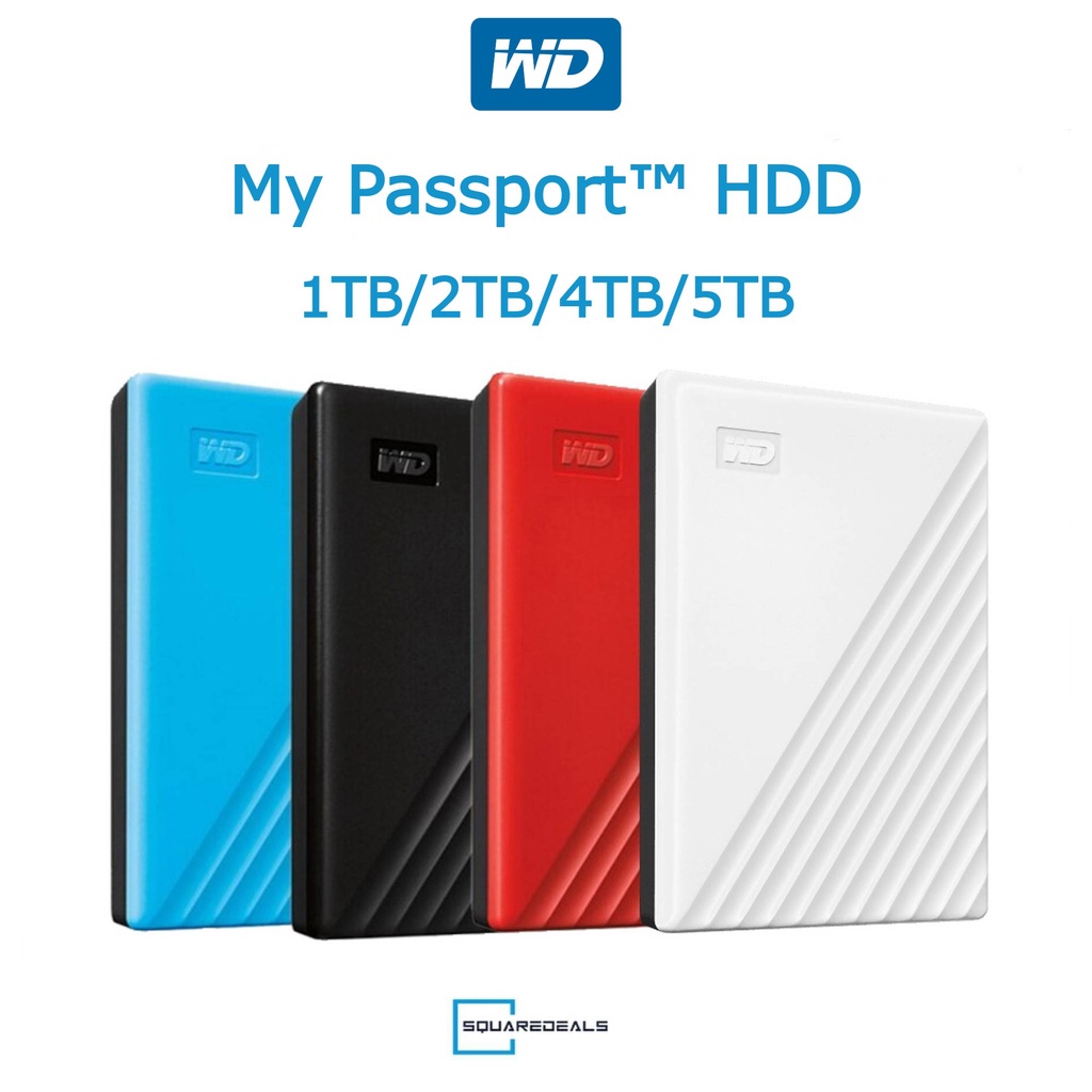 Western Digital WD My Passport HDD 1TB/2TB USB 3.2 ฮาร์ดไดรฟ์ แบบพกพา ...