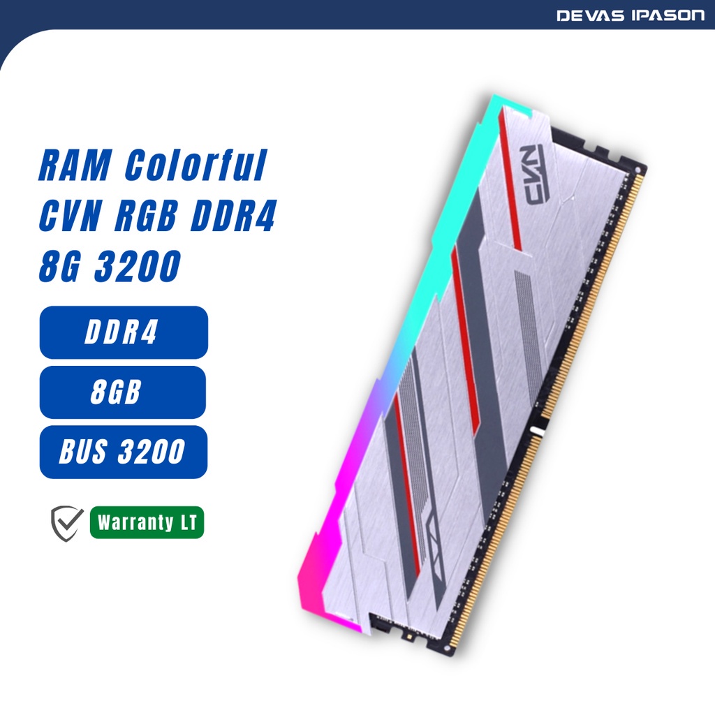 Colorful RAM สำหรับ PC รุ่น CVN Guardian ขนาด 8x1 GB - RGB Sync แบบ ...