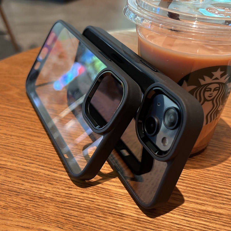 🔥จัดส่งทันที🔥เคสไอโฟน 15 Pro max เคสไอโฟน11/12/13 Black&Purple&Blue Acrylic+HD Case For iPhone ...