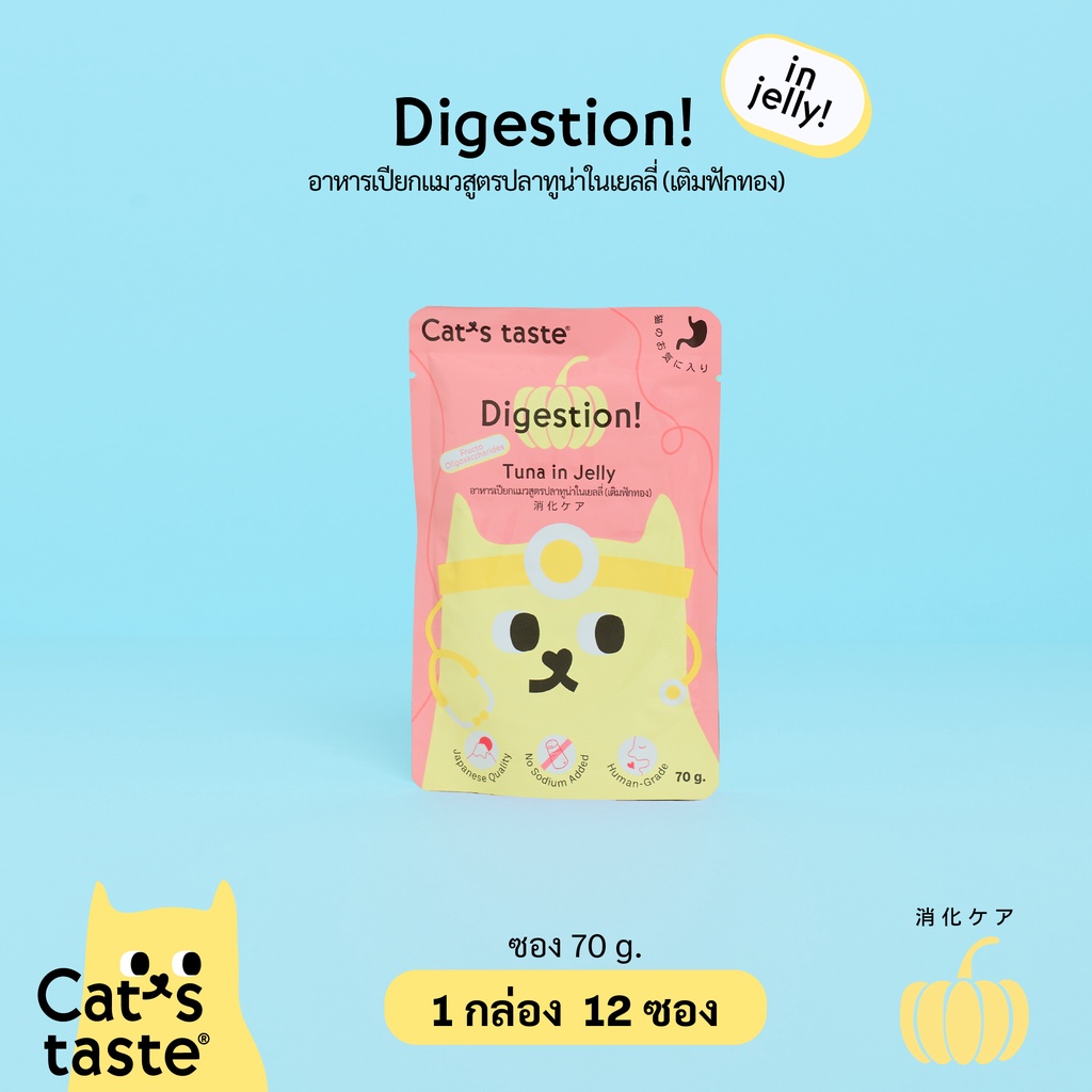 Cat's Taste อาหารเปียกแมวแคทเทส ขนาด 1 โหล 12 ซอง(70-75g) | Shopee Thailand