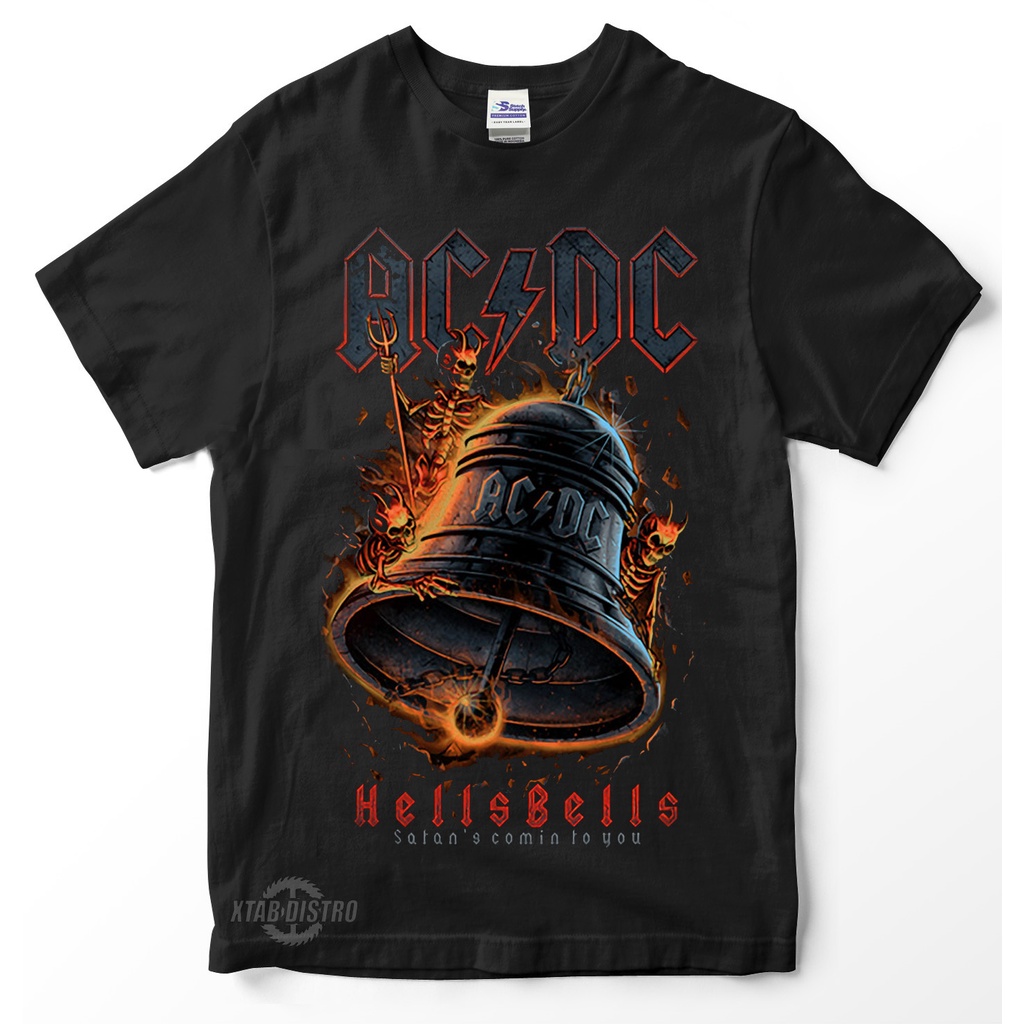 เสื้อยืด acdc HELLS BELLS 2 satan comic to you เสื้อยืดพรีเมี่ยม เสื้อ ...