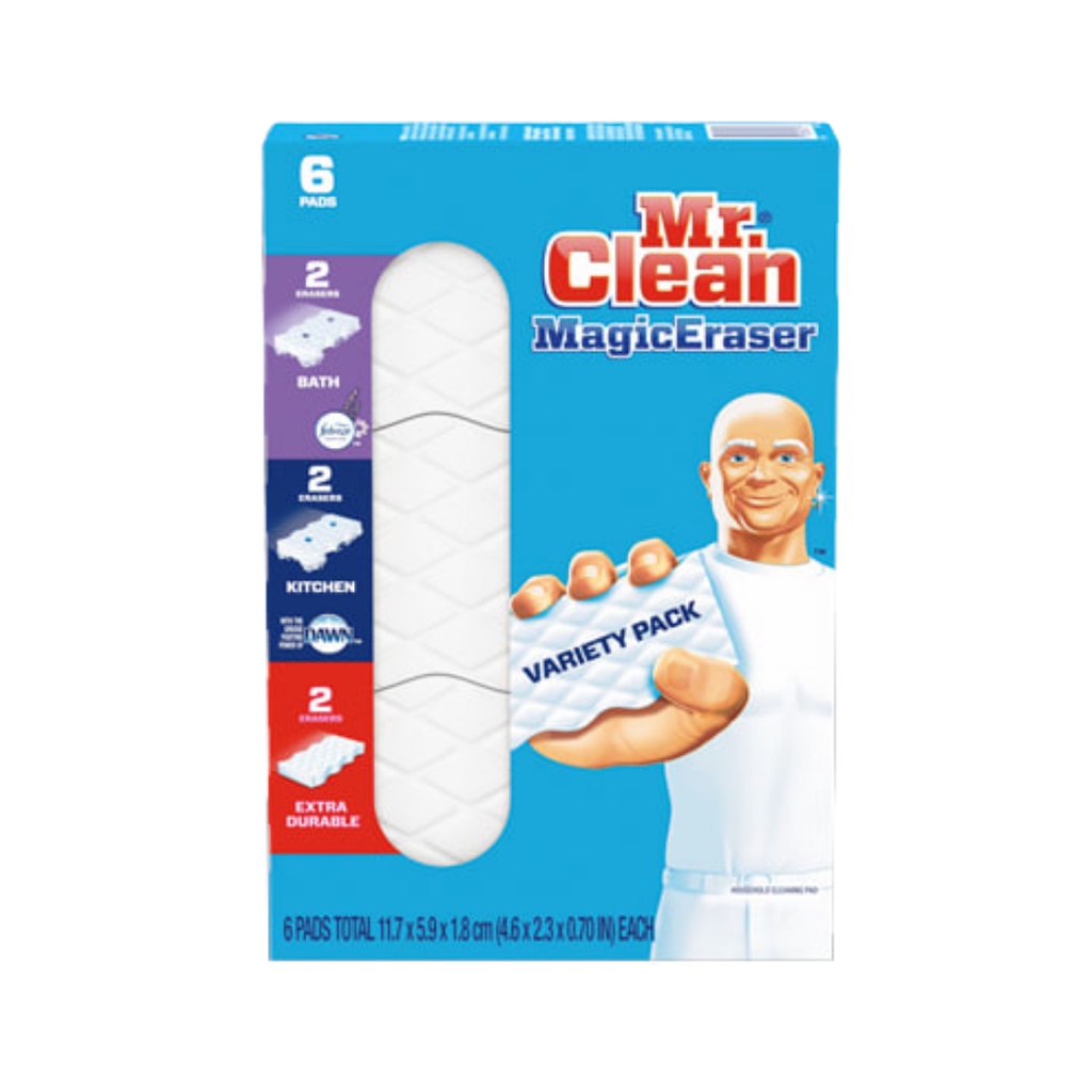 ฟองน้ำยางลบ ทำความสะอาด แบบแพ็ค Mr. Clean Magic eraser Variety pack ...