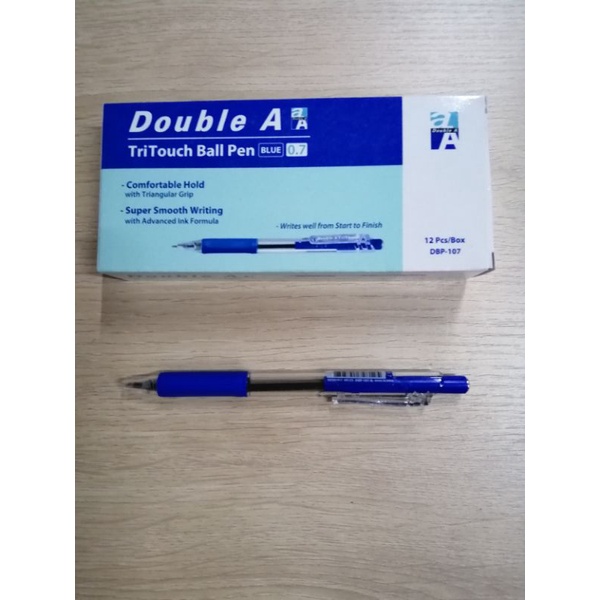 ปากกา Double A TriTouch Ball Pen DBP-107 หมึกสีน้ำเงิน 0.7 มม. | Shopee ...