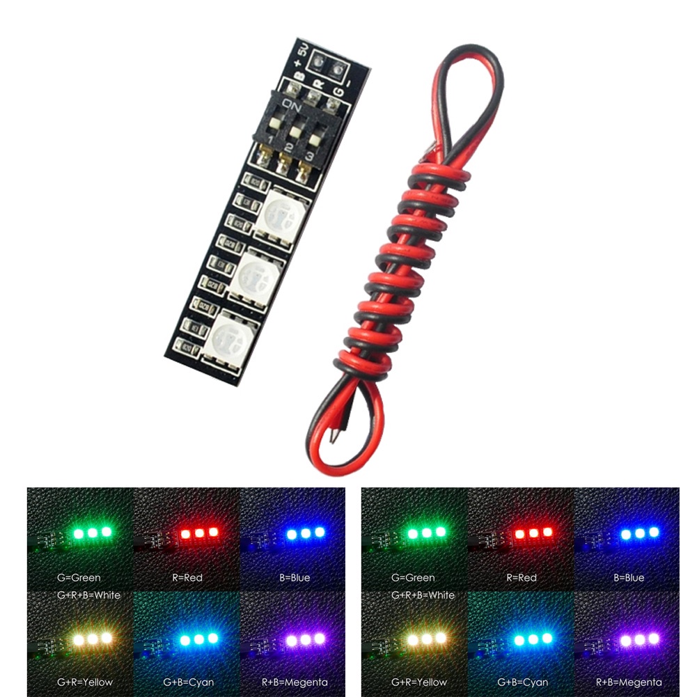 บอร์ดไฟ LED RGB 5050 5V 12V 16V 3S 4S 7 สี สําหรับโดรนบังคับ FPV quad ...