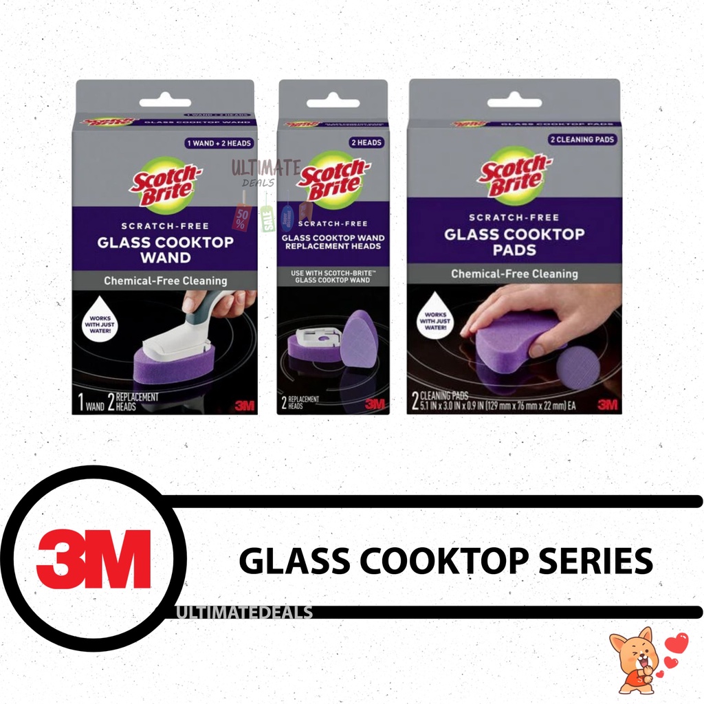 แผ่นรอง Cooktop Glass Non-Scratch 3M Scotch Brite/ไม้กายสิทธิ์/หัว ...