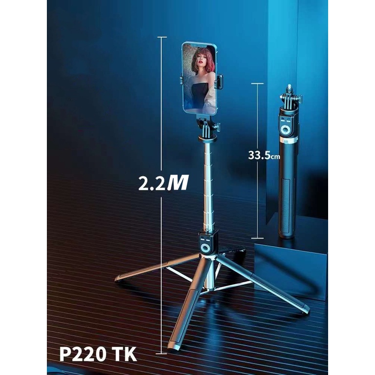 ใหม่ L16 ขาตั้งกล้องไม้เซลฟี่ไร้สาย 1.55m. พับได้มาพร้อมรีโมทบลูทูธ พิเศษสามารถใช้กล้องแอคชั่น ...