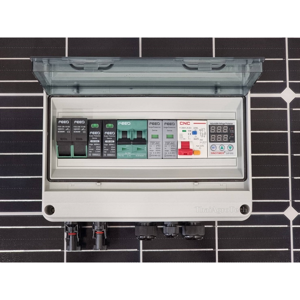 FEEO Photovoltaic PV Combiner Box Solar Waterproof Distribution Kit 2 ...