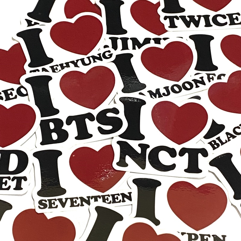 I LOVE STICKER (I LOVE BTS, NCT, ENHYPEN, BLACKPINK, ETC) | Shopee Thailand