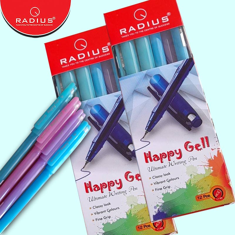 ปากกา Radius Happy Gell มีทั้งแบบ4ด้าม 1โหล ปากกาอินเดีย Shopee 0512