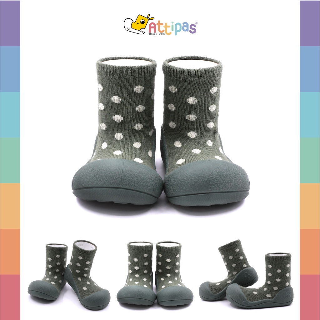 New Arrival 2023 รองเท้าหัดเดิน Attipas - รุ่น DOT DOT - [สี : Khaki,Chacoal,Beige] | Shopee ...