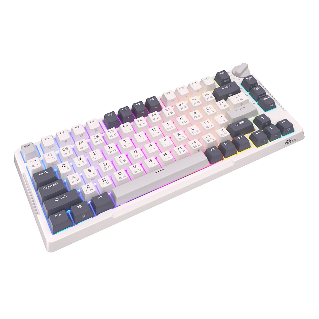 RK H81 Royal Kludge 81 Key คีย์บอร์ดโครงสร้างสามโหมด RGB สาย Bluetooth ...