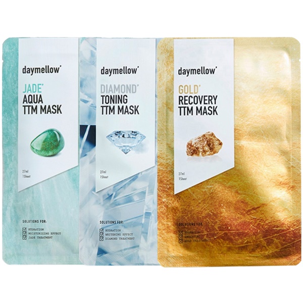 [Daymellow] TTM Mask 10sheets (Gold Recovery, Jade Aqua, Diamond Toning ...
