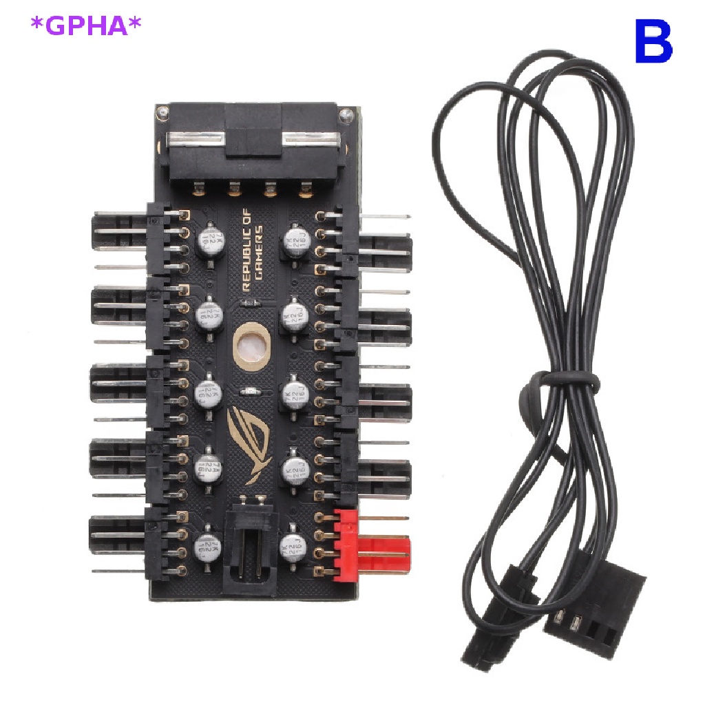 GPHA> Cooler Hub 4-Pin Cooling Fans Hub Splitter Cable Pwm Cooler ...