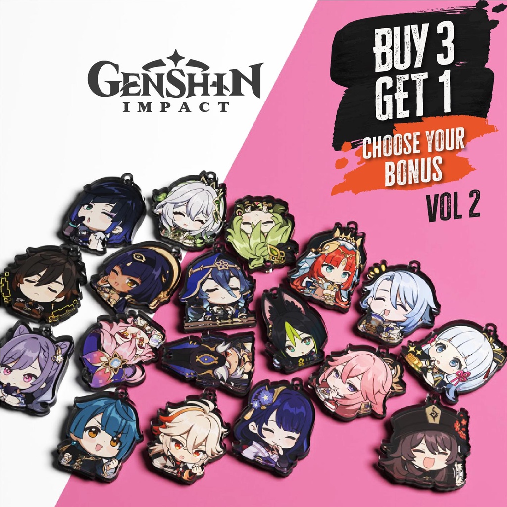 Gantungan พวงกุญแจ รุ่นมินิ Genshin Impact BURJOIS | พวงกุญแจอะคริลิค ...