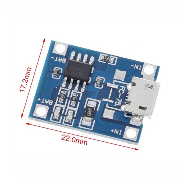 TP4056 Micro USB 1A 5V Lithium Battery Charger 3.7V โมดูลชาร์จ ...