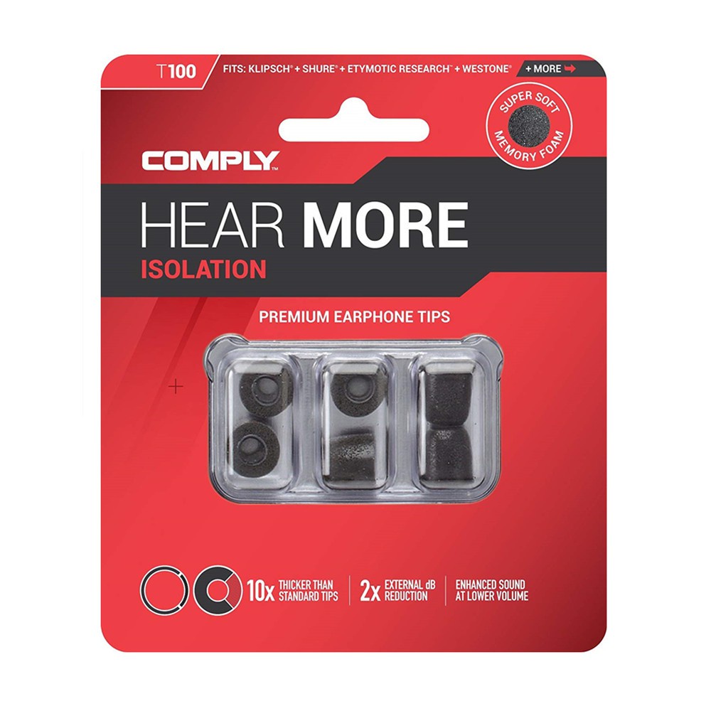 Comply T100 T200 T400 T500 Memory Foam Earphone Tips Super Soft Memory ...