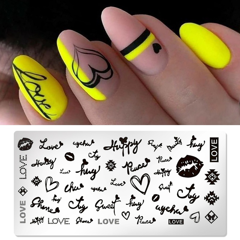 MTSSII แผ่นแม่แบบสเตนเลส ลายฉลุ รูปดอกกุหลาบ หัวใจ สําหรับตกแต่งเล็บ วันวาเลนไทน์ | Shopee Thailand