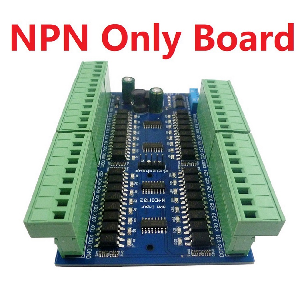 DC 12V 24V 32 Channel DIN Rail RS485 Input Controller Board Module PNP ...