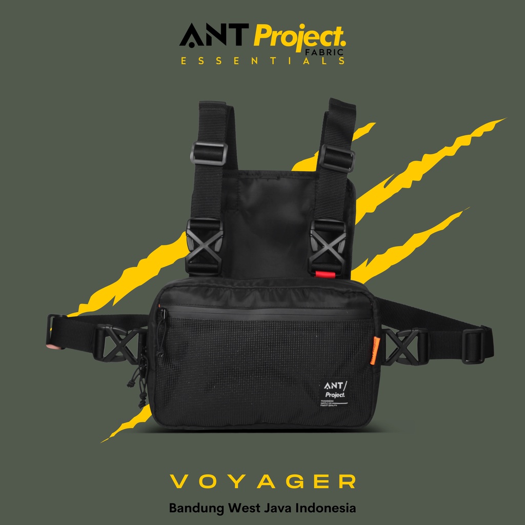 Ant PROJECT - VOYAGER Black Tactical Chest Bag - กระเป๋าคาดหน้าอก Waterfroop | Shopee Thailand