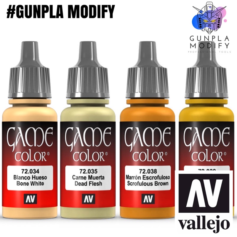 Vallejo Game Color สีอะคริลิคสูตรน้ำ Bone White, Dead Flesh, Scrofulous ...