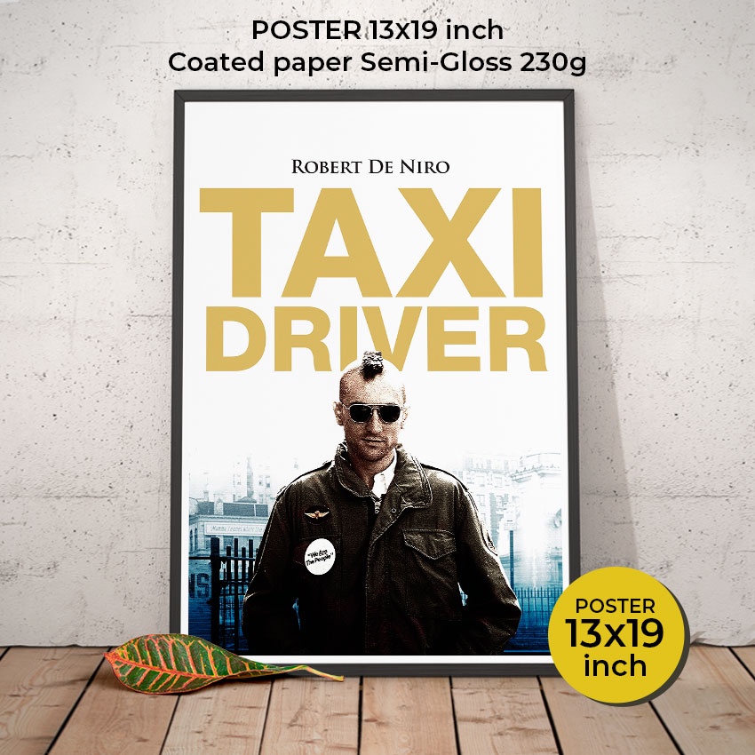 Taxi Driver Poster (1976) by Martin Scorsese / Robert De Niro, Jodie Foster โปสเตอร์ภาพขนาด ...