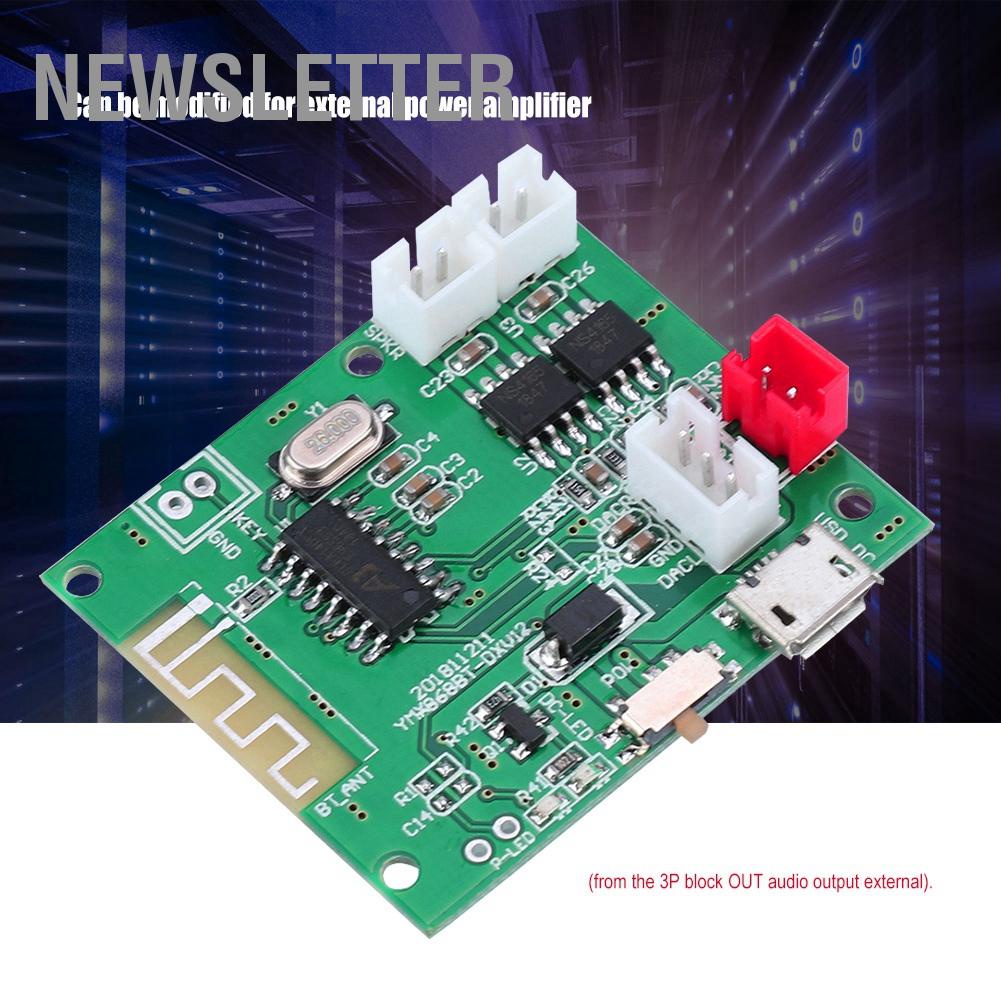 Bluetooth 5.0 2*5W Amplifier Board AUX Audio Input Power 3.7V-5V ...