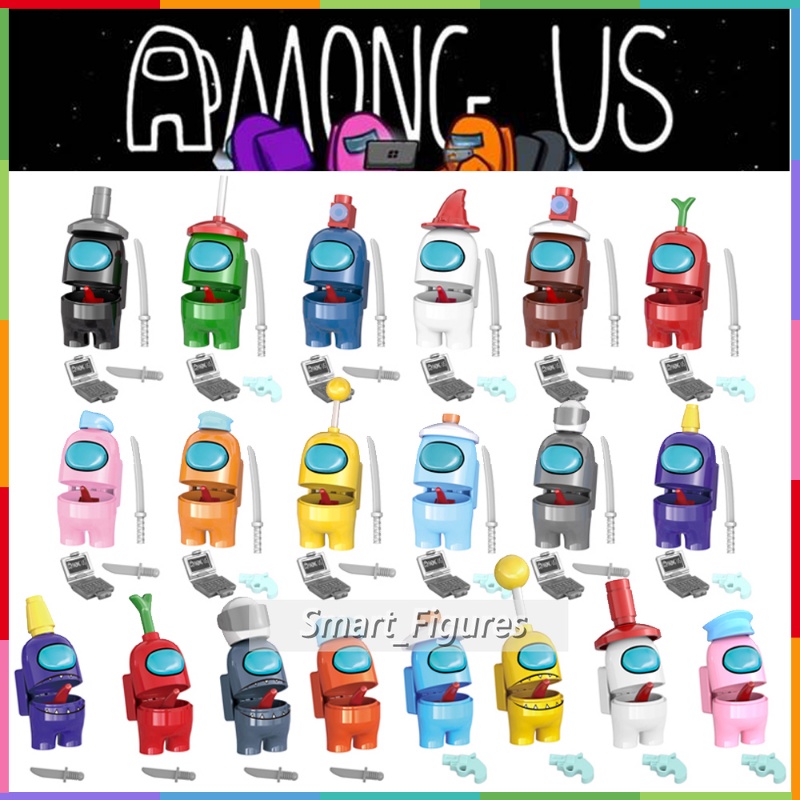 ฟิกเกอร์ Among Us Minifigures Shapeshifter Scientist Engineer Guardian ...