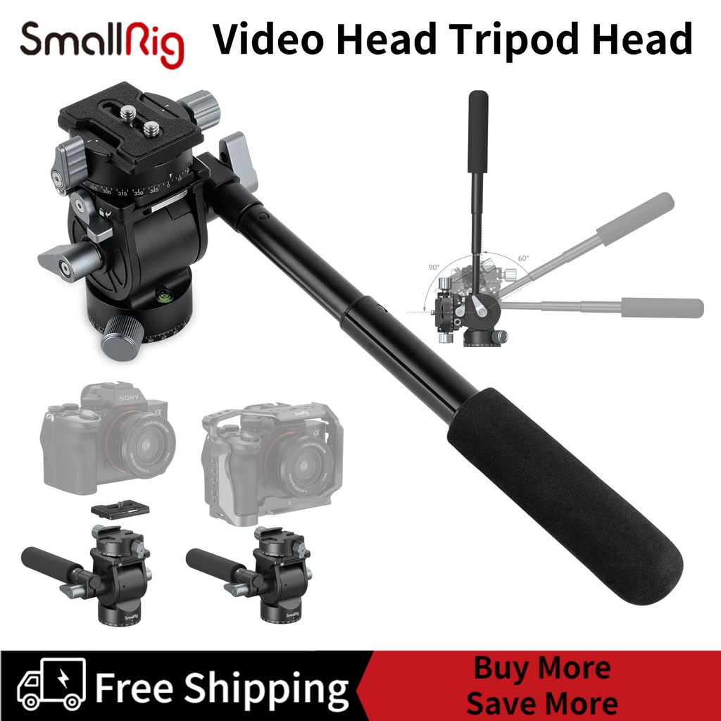SmallRig Video Head Tripod Head with Quick Release Plate for Arca Swiss ...